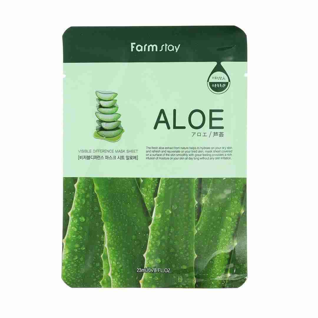 Farmstay Visible Difference Mask Sheet Aloe - Korean Skincare, K-Beauty ...